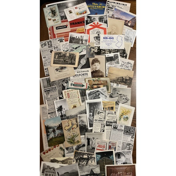 Office | Huge 5 Pc Vintage Ephemera Lot Photos Postcards Cabinet Cards ...